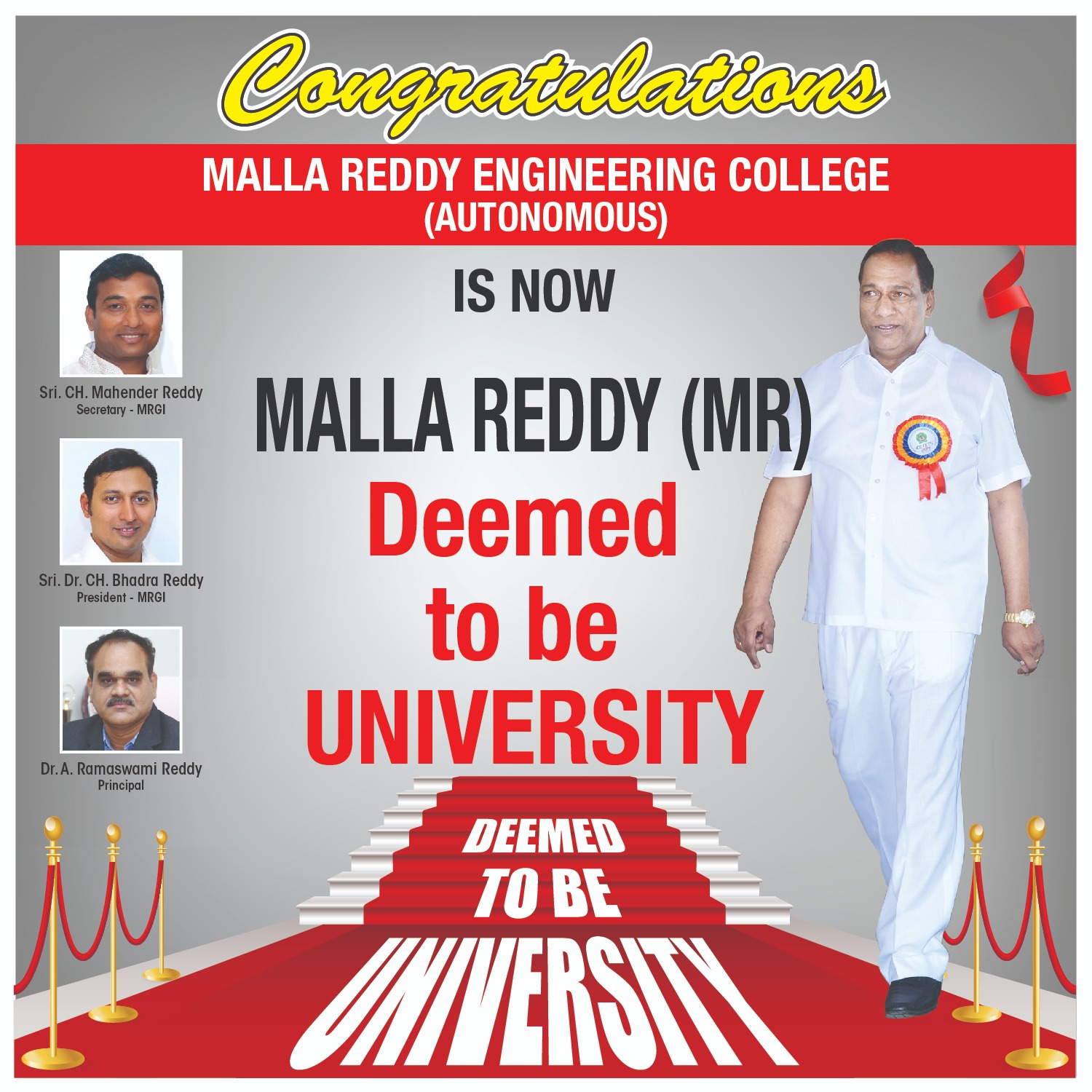 Malla Reddy (MR) Deemed To Be University